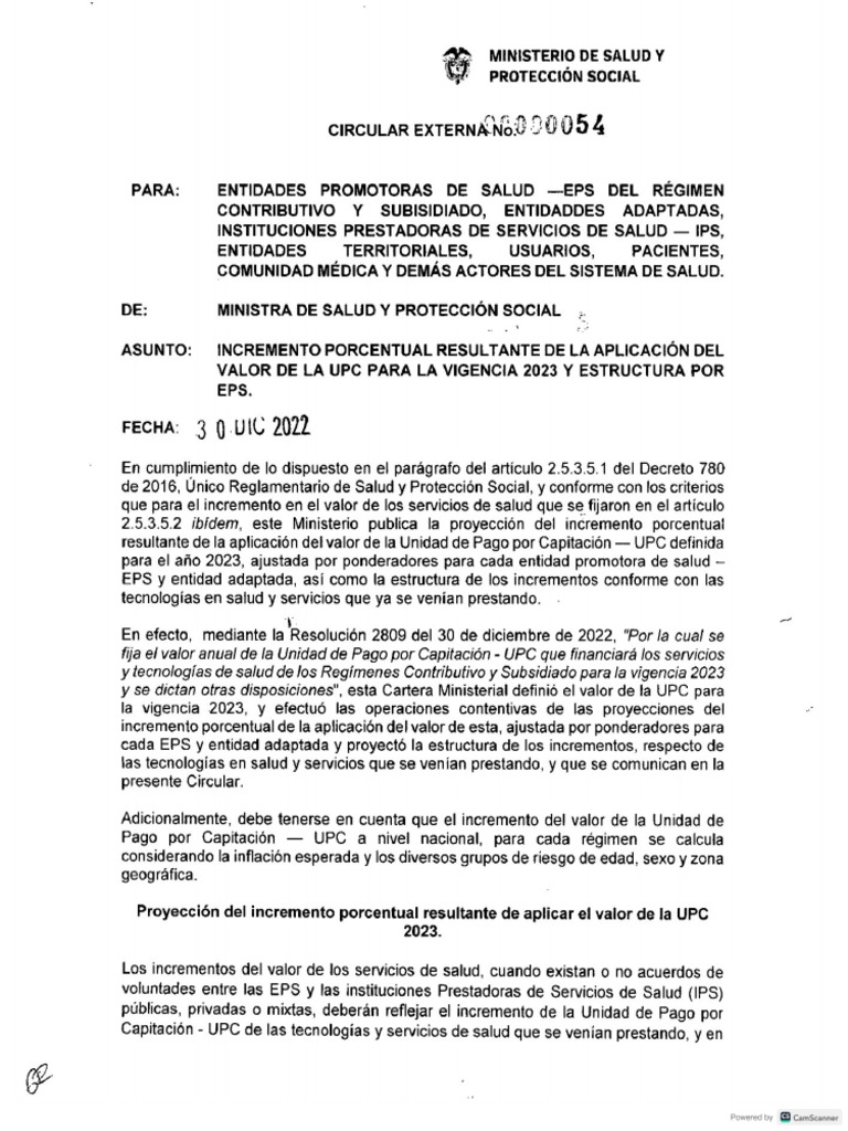 Circular Externa 54 de 2022 | PDF