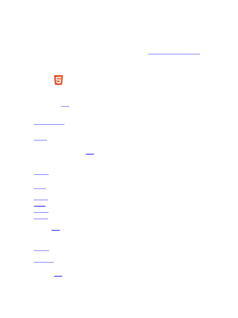 Lista de Elementos HTML5 | PDF | HTML | HTML5