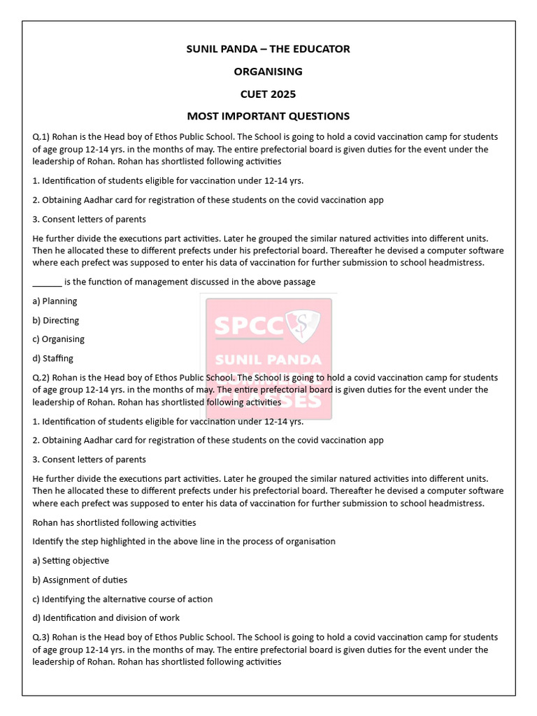 Organising_BST_MCQ_CUET_Questions_46244709_2025_02_13_12_45_1 | PDF | Division Of Labour | Economies