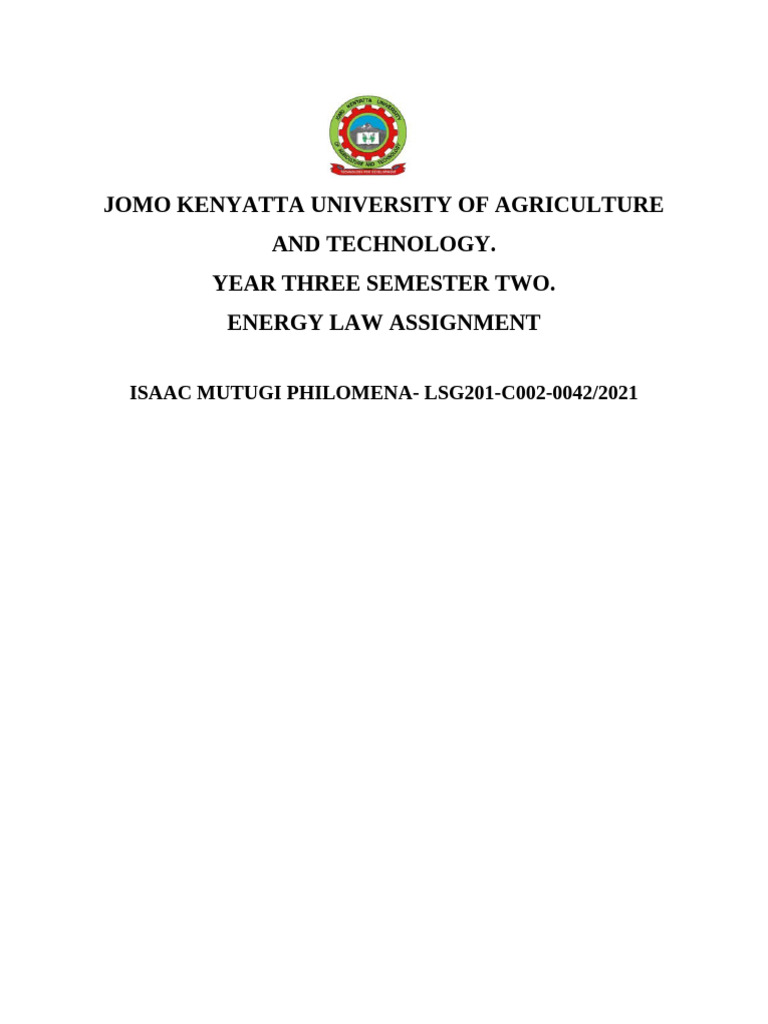 Jomo Kenyatta University of Agriculture | PDF | Renewable Energy ...