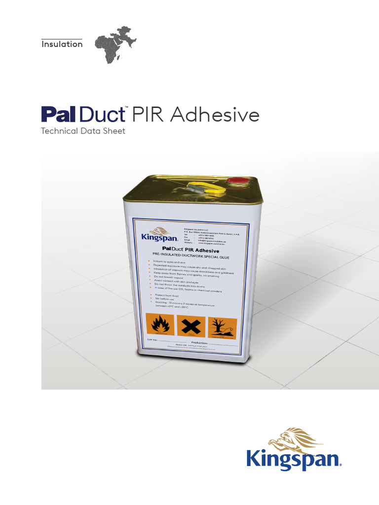 Kingspan Palduct PIR Adhesive Data Sheet | PDF | Adhesive | Building ...