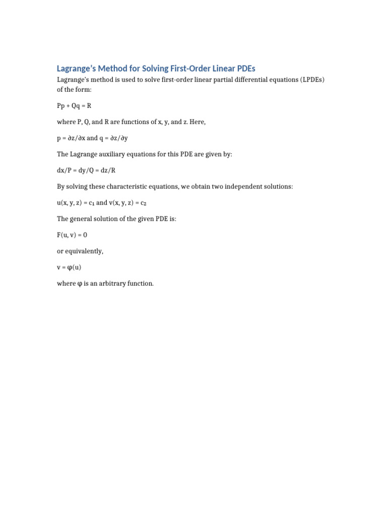 Lagrange Method Accurate | PDF