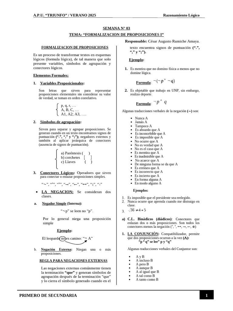 Flecha de Nicod en Proposiciones Lógicas | PDF | Proposición | Sintaxis ...
