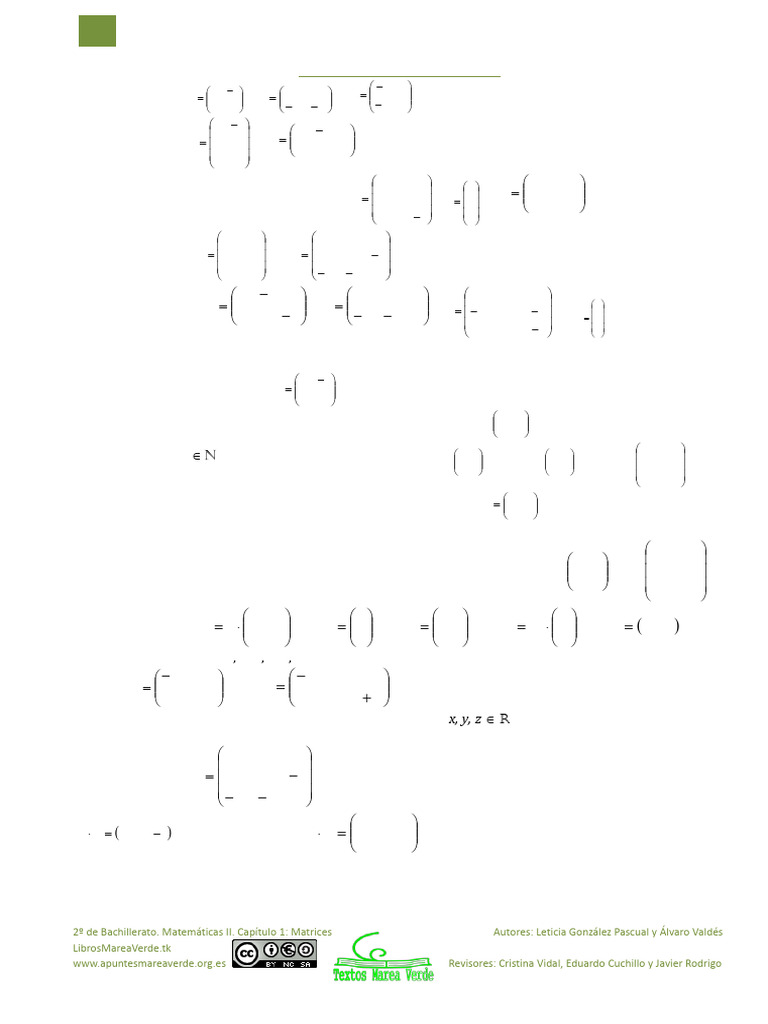 6.ejercicios Matrices 1 | PDF | Matriz (Matemáticas) | Análisis funcional