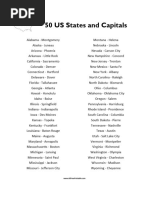 Wakko's 50 States and Capitals Lyrics | PDF