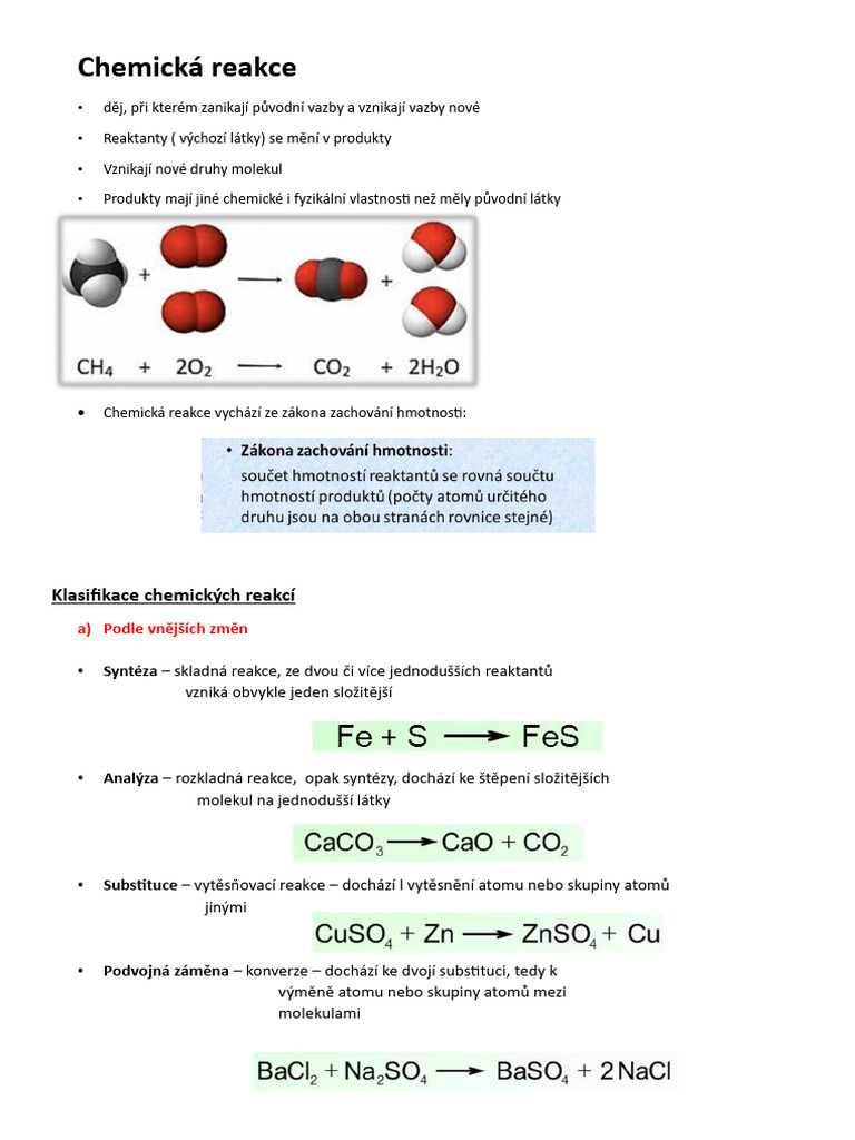 Chemická Reakce | PDF