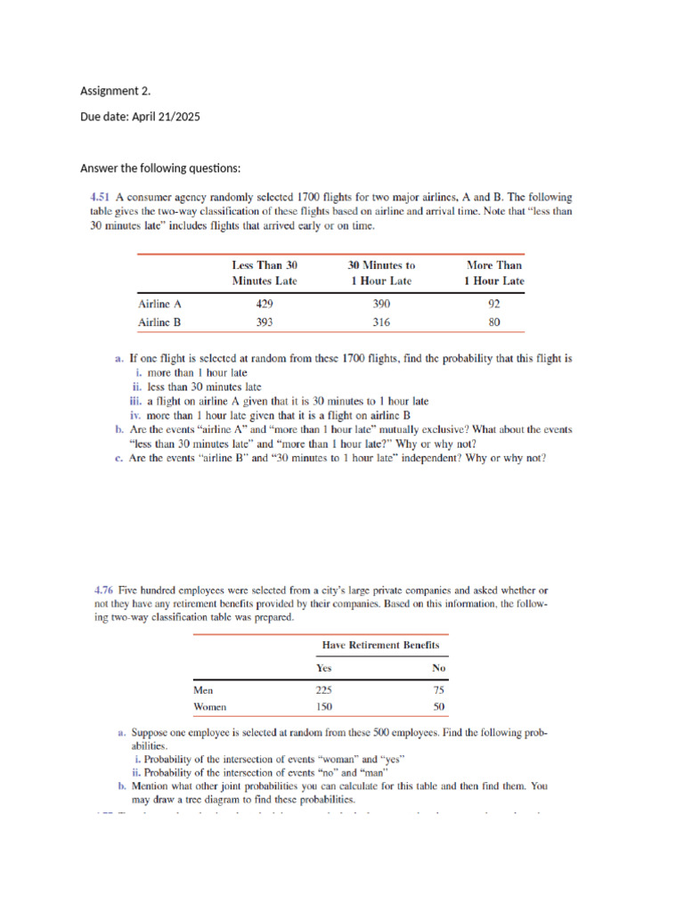 Assignment 2 Questions and Due Date | PDF