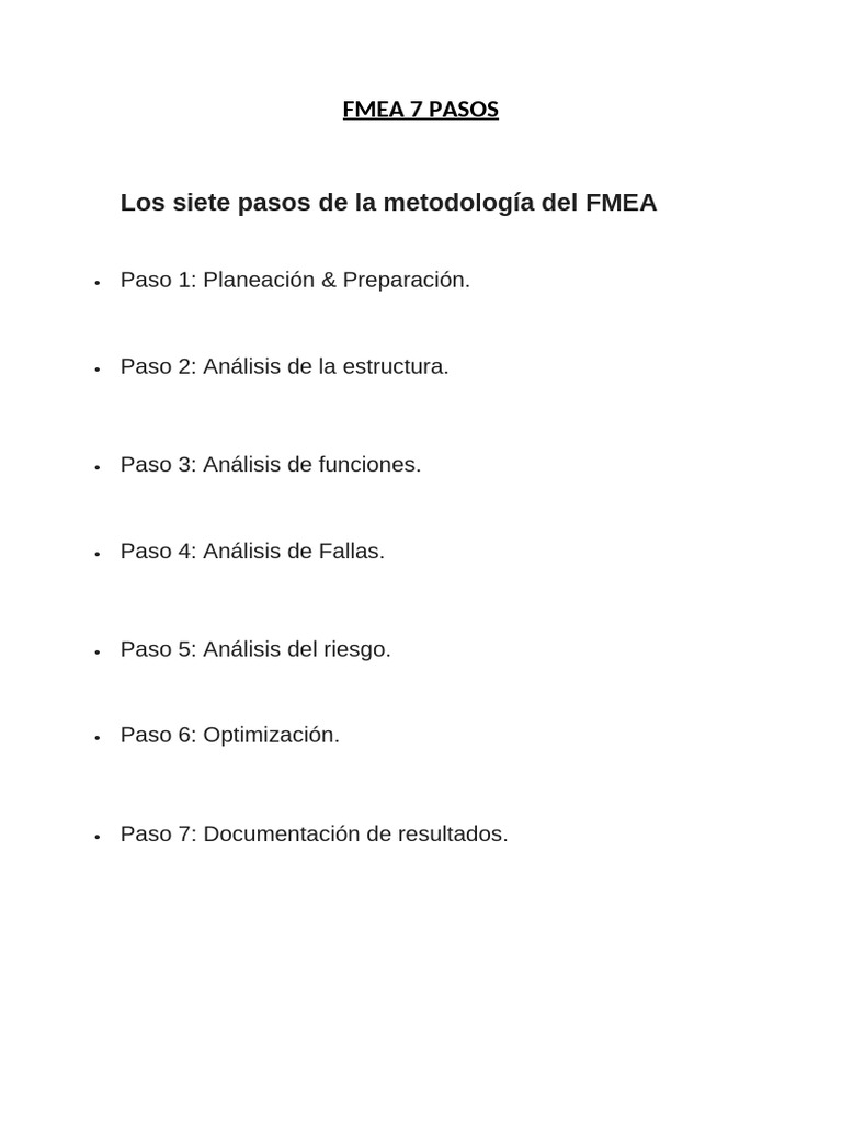 Amfe 7 Pasos | PDF