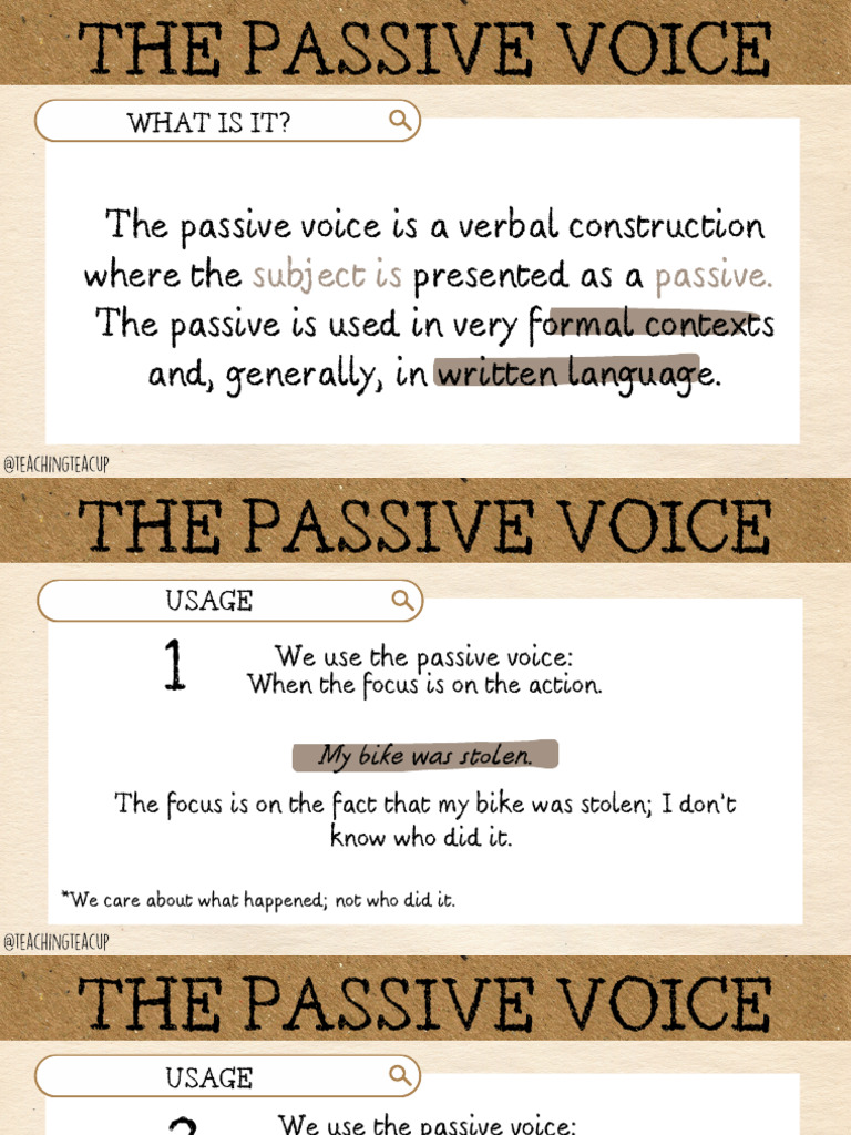 The Passive Voice + Causative (Canva Version) | PDF | Verb | Subject (Grammar)