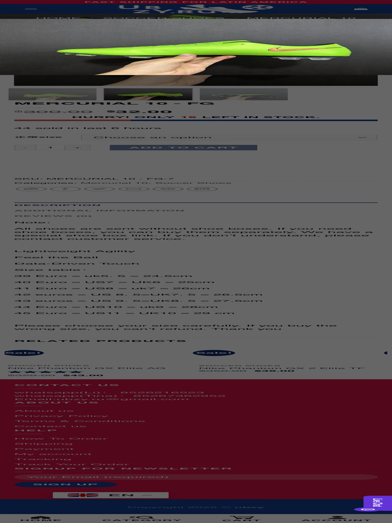 Mercurial 10 - FG - Ubzy | PDF