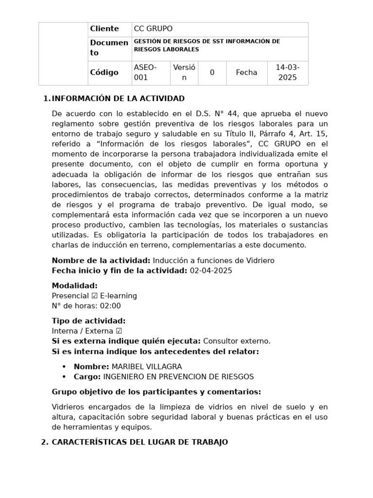 IRL - Vidriero - v2 | PDF