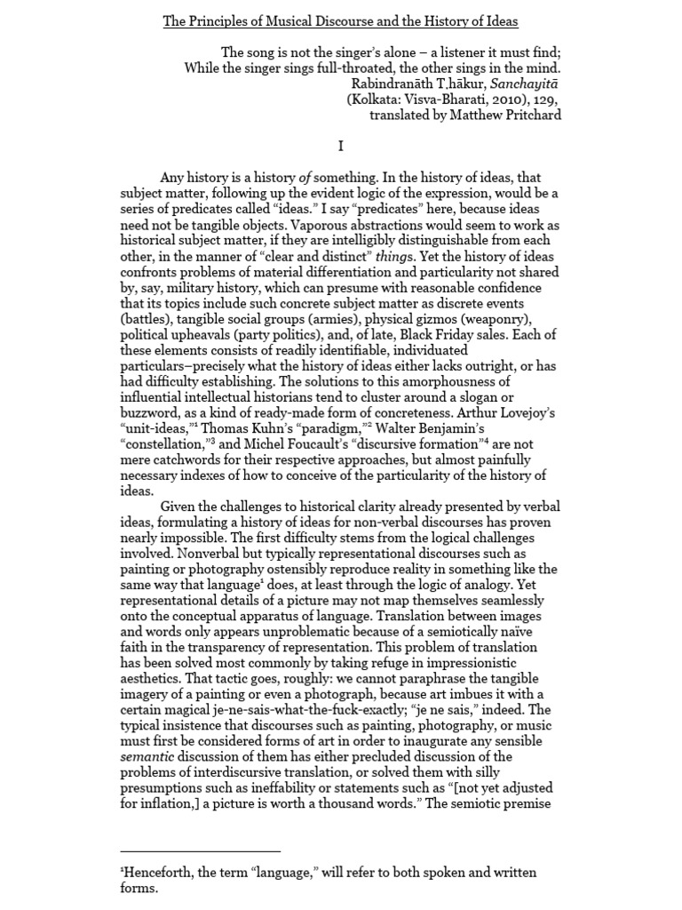 For Patrick 3 The Principles of Musical Discourse and the History of ...