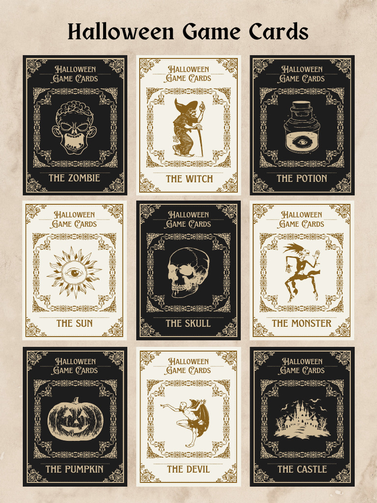 Occult Halloween Game Cards | PDF