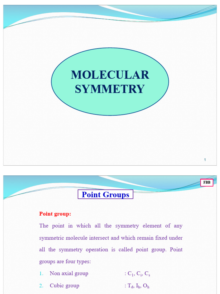 2 Point Groups FBB-Compatibility Mode | PDF | Geometry | Euclidean Geometry