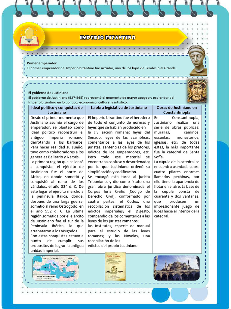 FICHA DE HISTORIA 2 - El Imperio Bizantino | PDF | imperio Bizantino ...