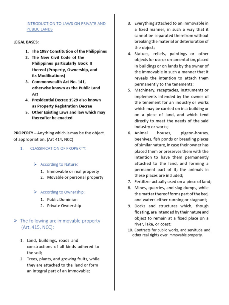 Philippine Laws on Land Ownership | PDF | Property | Partnership
