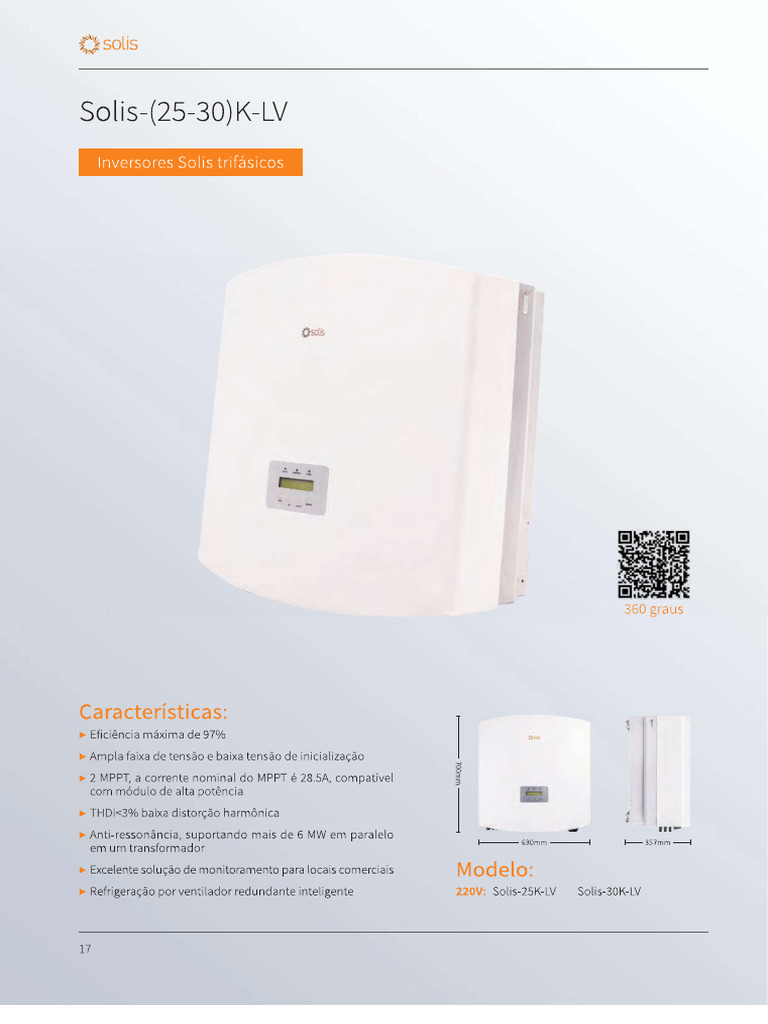 Datasheet - Inversor - 25kw - Solis | PDF