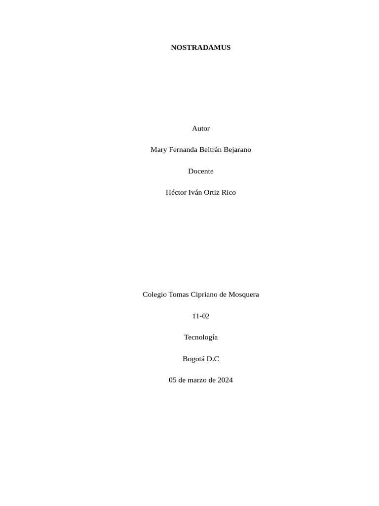 Nostradamus Mary Beltran 11-021 | PDF | Nostradamus | Profecía