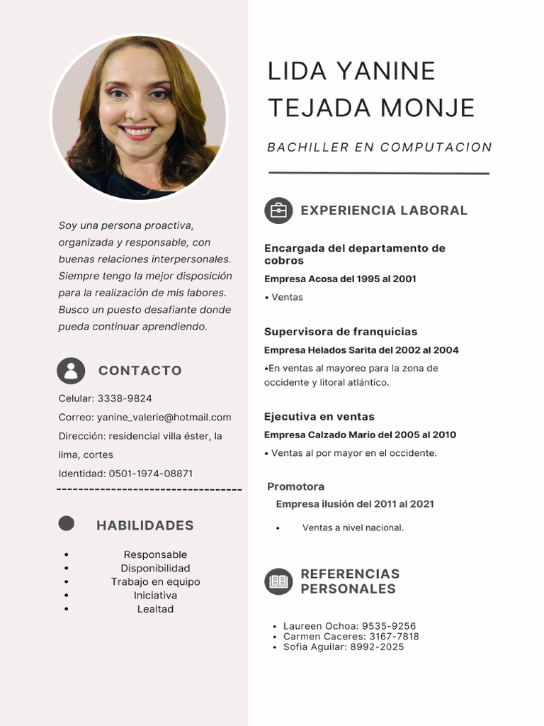 Curriculum Yanine Tejada | PDF