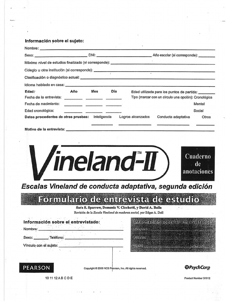 Protocolo Vineland II | PDF