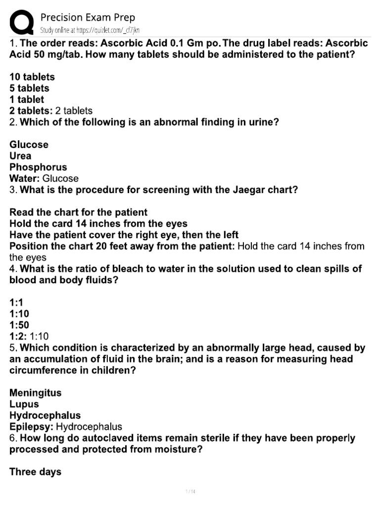 Precision Exam Prep | PDF