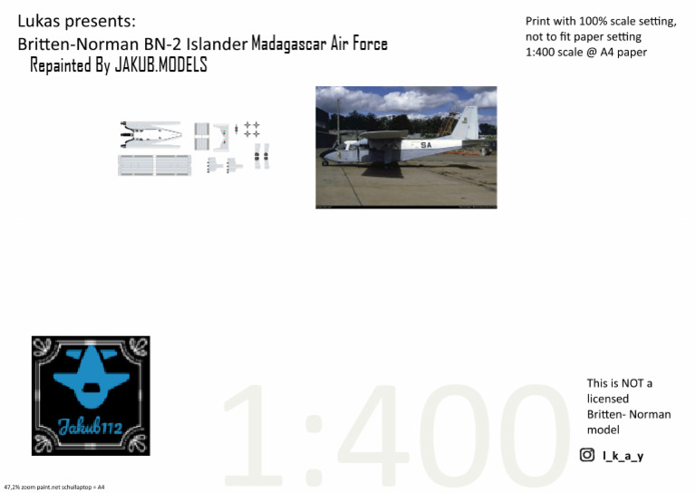 400scale BN2 Madagascar Air Force | PDF