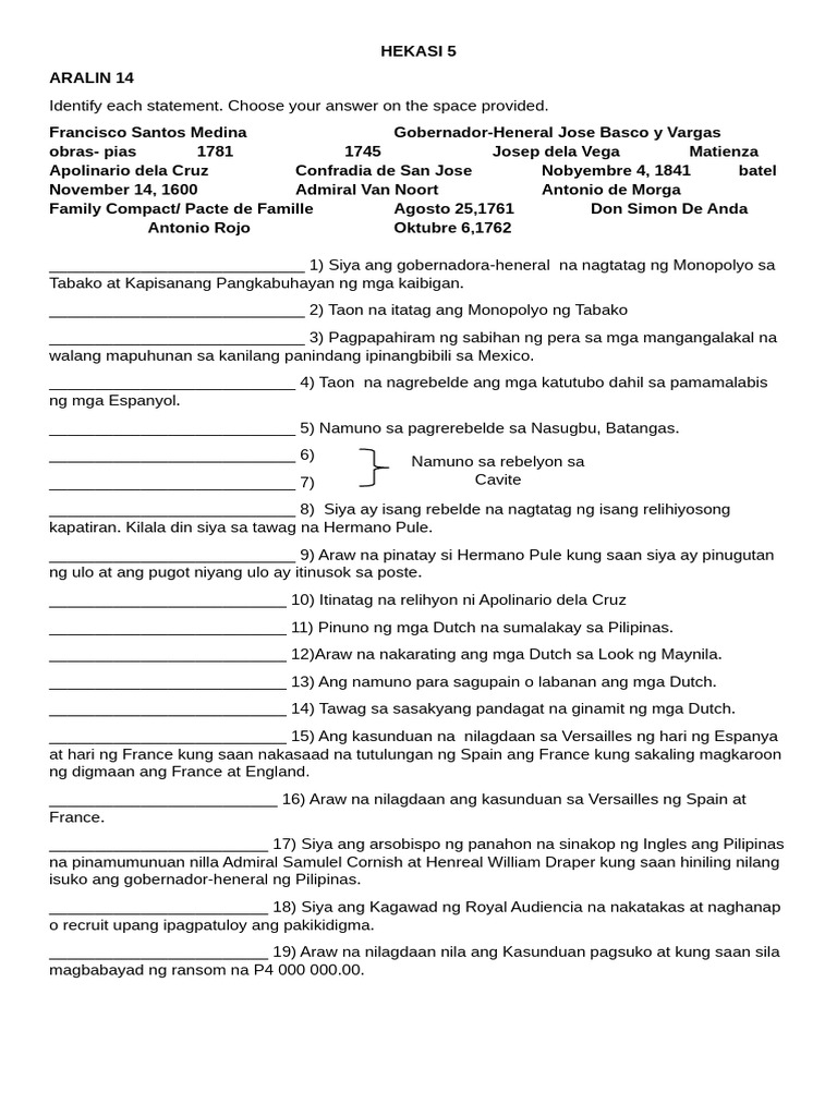 HEKASI 5 Reviewer | PDF