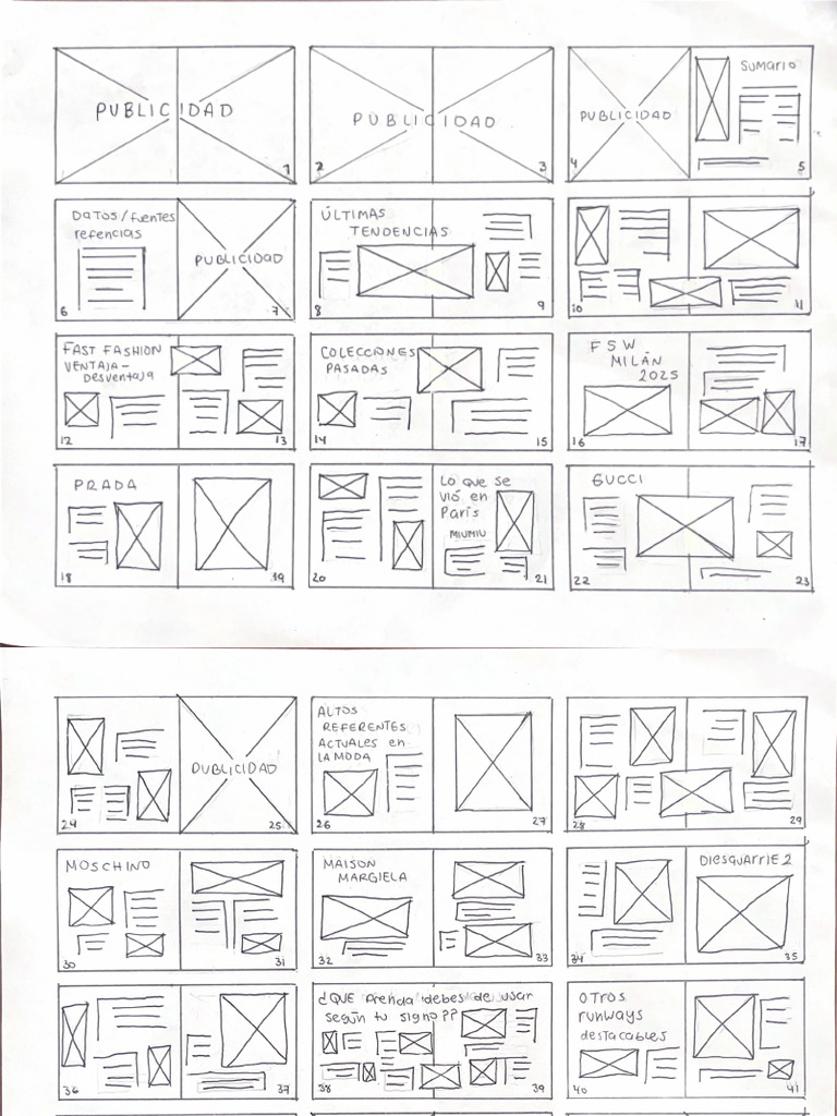 Boceto de Revista Moda | PDF