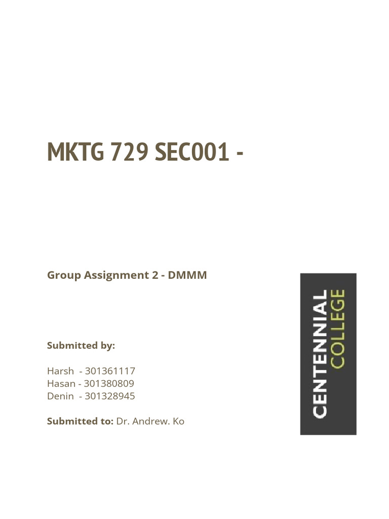 Digital Marketing and Measurement Model (DMMM) Report | PDF | Digital ...