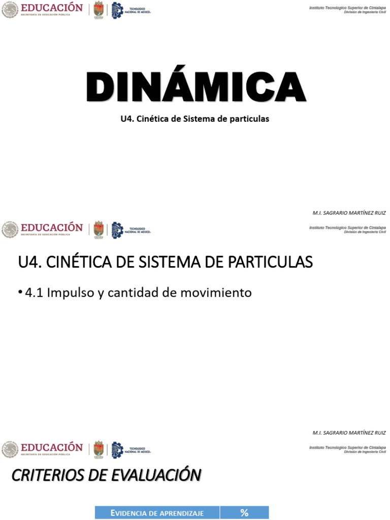 U4 Cinética de Sistemas de Partículas | PDF