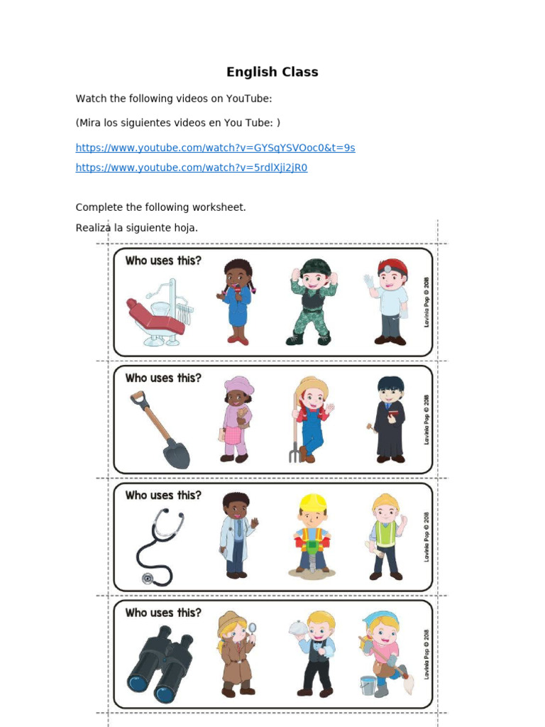 Class 2 English Video Resources | PDF