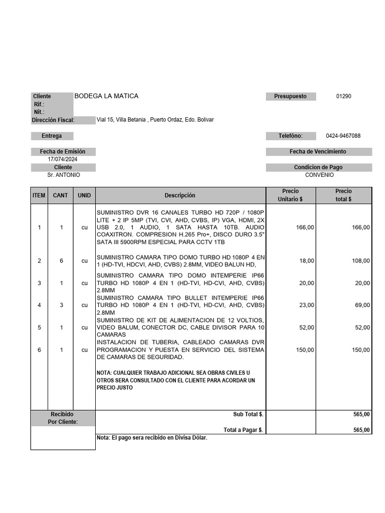 Bodega La Matica | PDF | Formatos de medios | Electrónica
