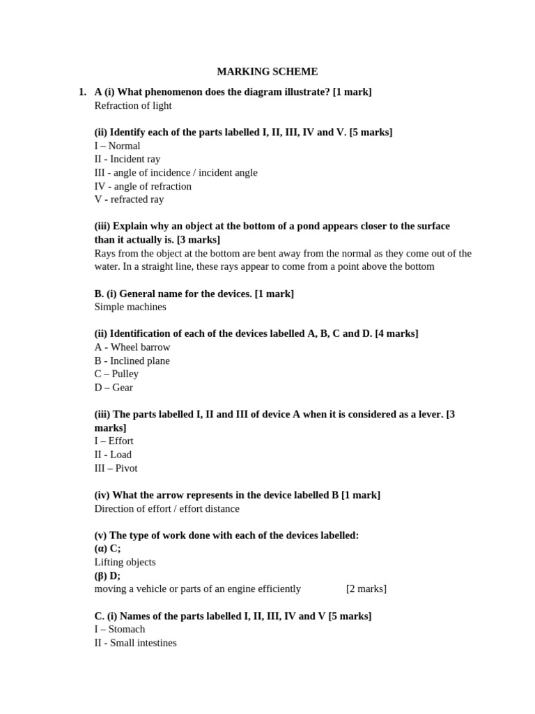 MARKING SCHEME | PDF | Soil | Ductility