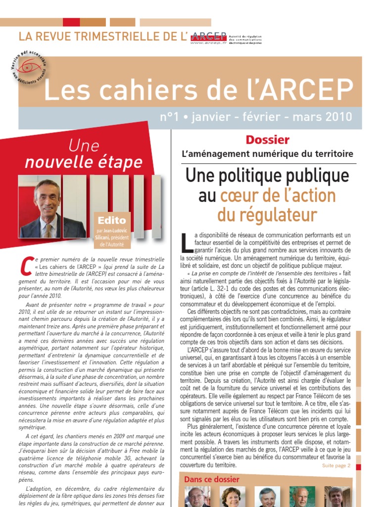 Aménagement Numérique et Concurrence | PDF | Fibre optique | 4G