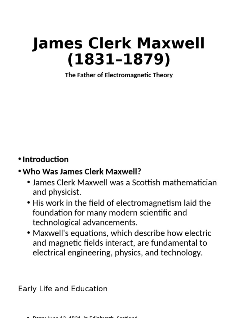 James Clerk Maxwell (1831-1879) | PDF | James Clerk Maxwell ...