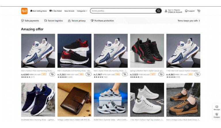 Temu Shoe Collection | PDF