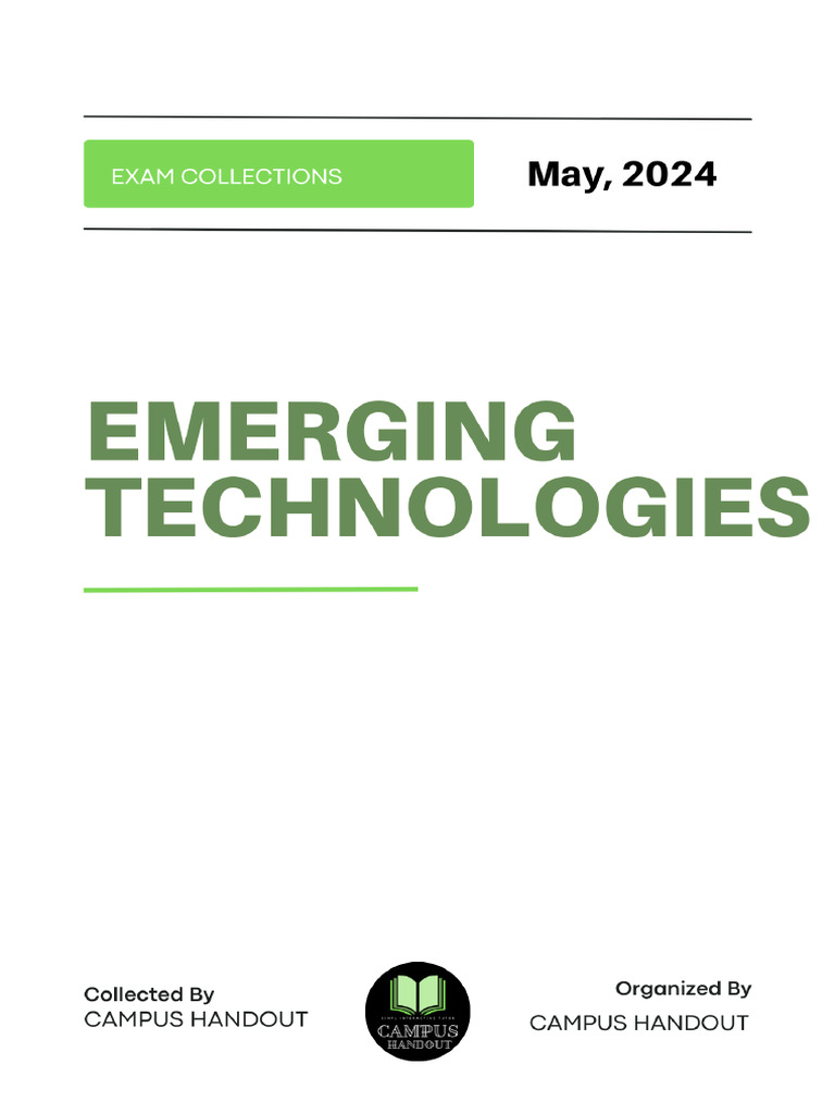 Exam Book - Emerging Technologies | PDF | Artificial Intelligence ...
