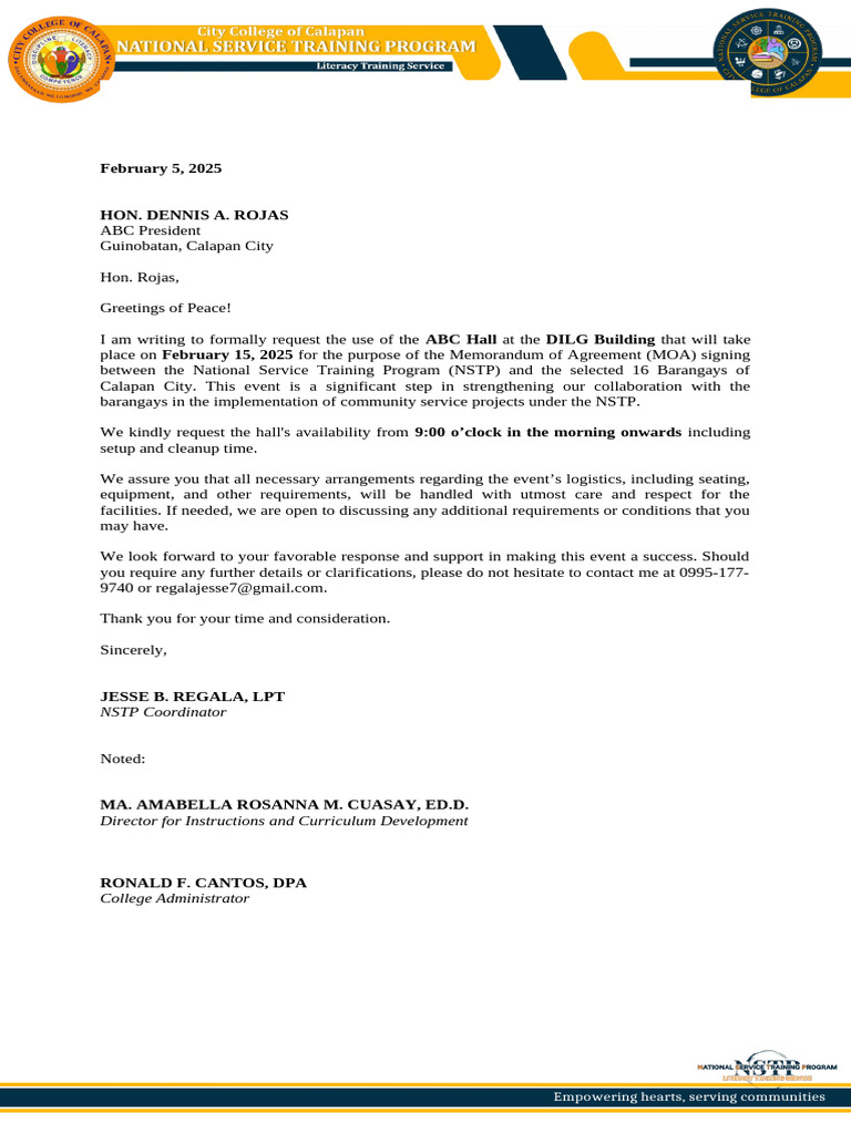 SAMPLE-COMMUNICATION-LETTER | PDF