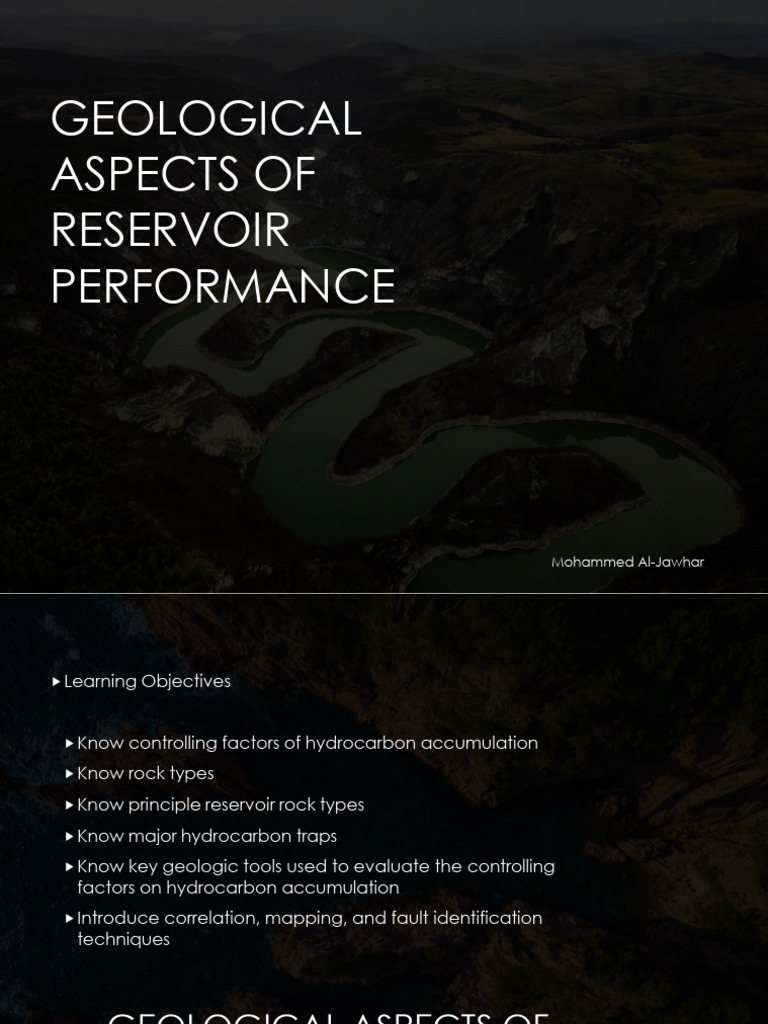Geological Aspects of Reservoir Performance | PDF | Clastic Rock ...