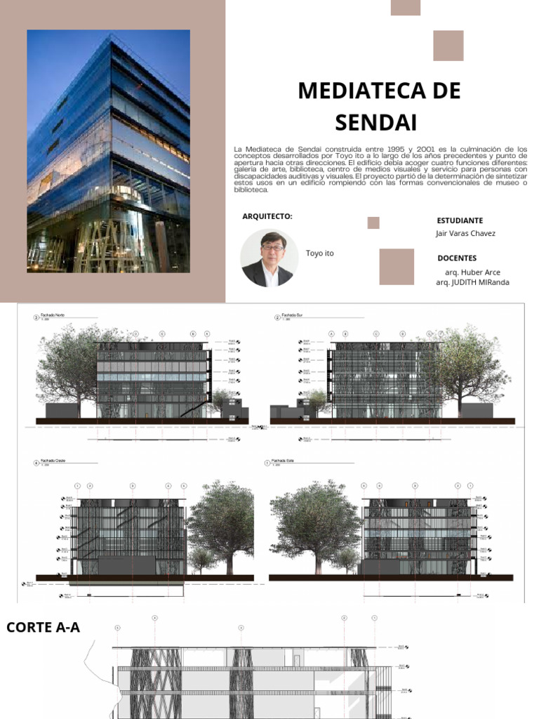 Mediateca de Sendai: Innovación Arquitectónica | PDF
