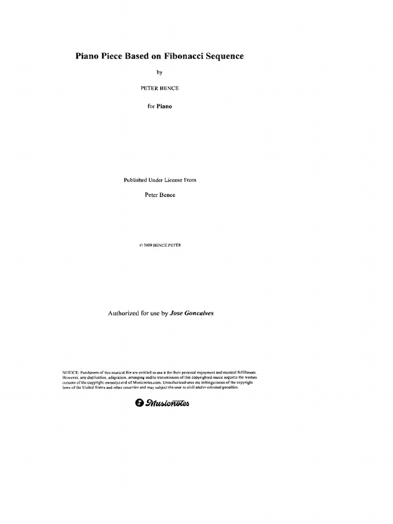 Fibonacci Piano Bence | PDF