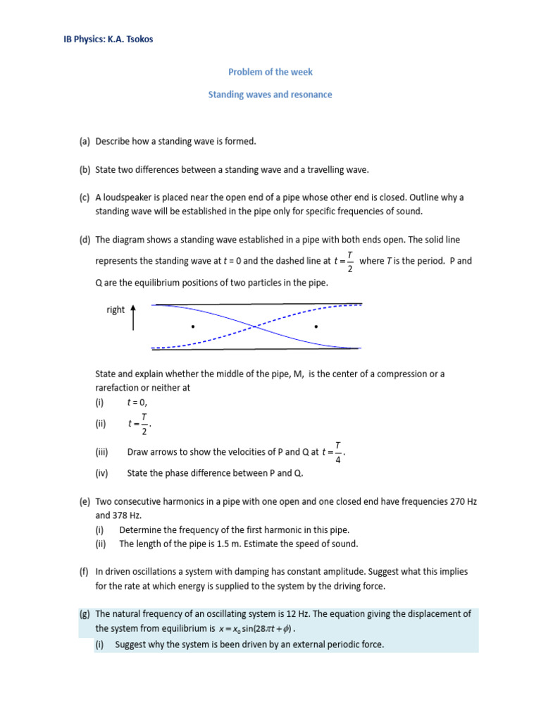 18 Standing Waves and Resonance | PDF | Waves | Applied And ...