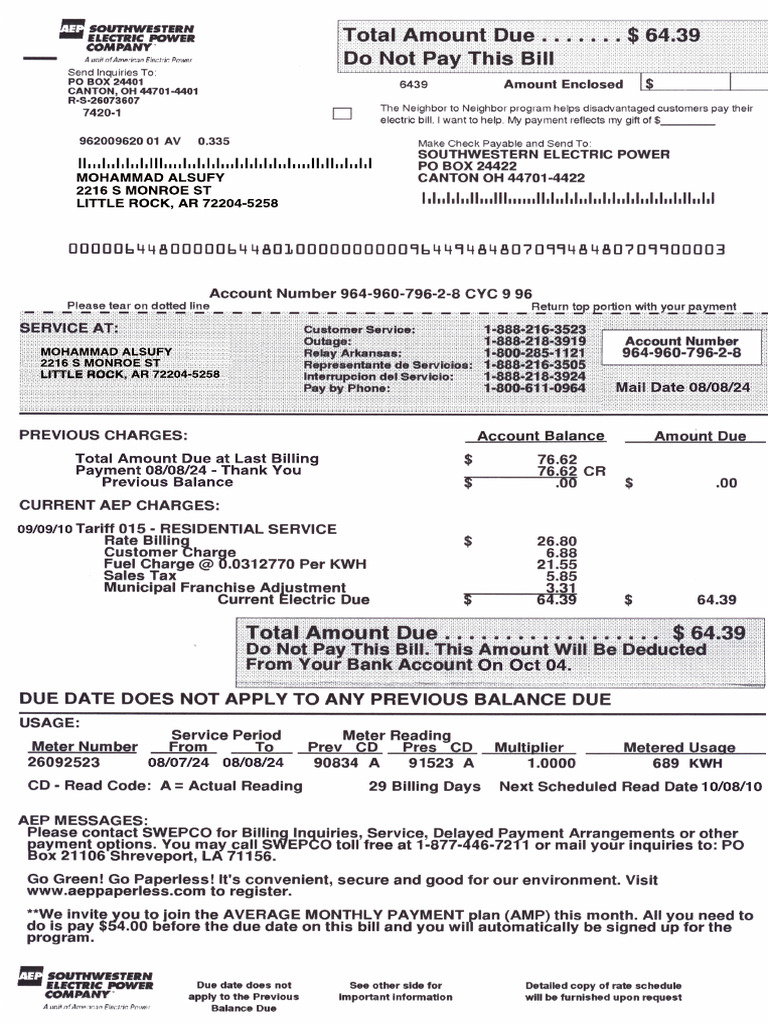 Electric Bill | PDF