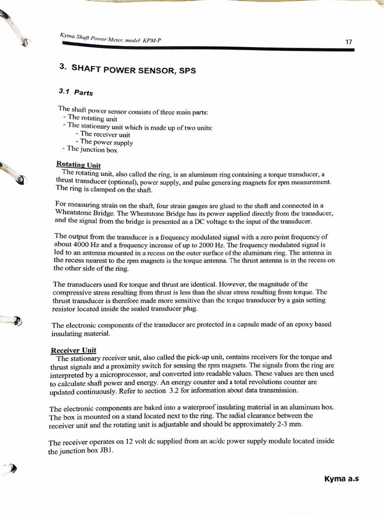 Kyma Shaft Power Meter | PDF | Power Supply | Calibration