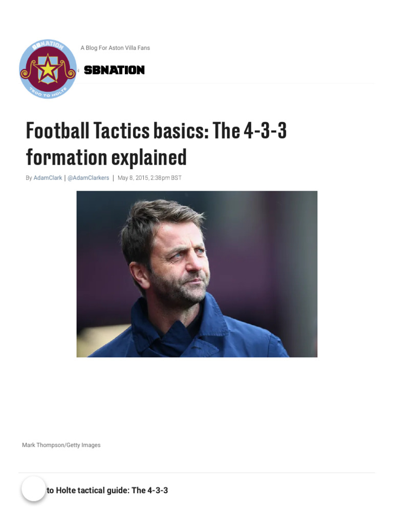 Football Tactics Basics - The 4-3-3 Formation Explained - 7500 To Holte | PDF | Forward ...