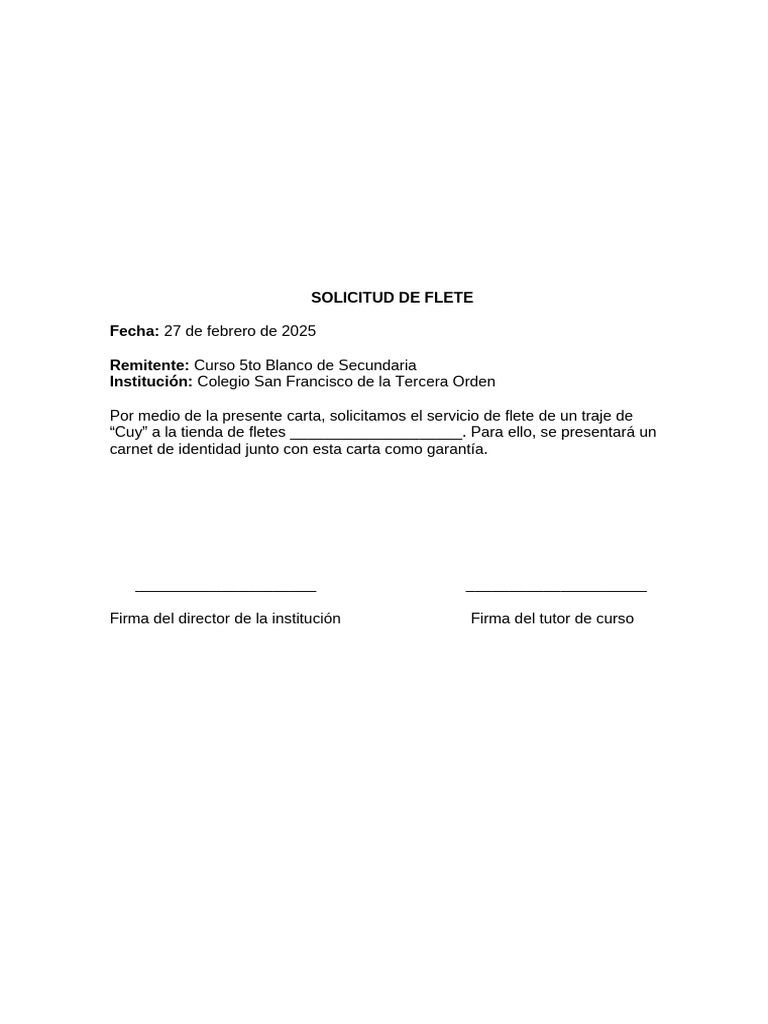 Solicitud de Flet Oficial n1 | PDF