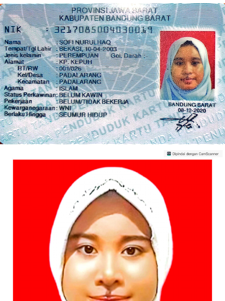 Scan Pasfoto & Ktp_Sofi Nurulhaq | PDF