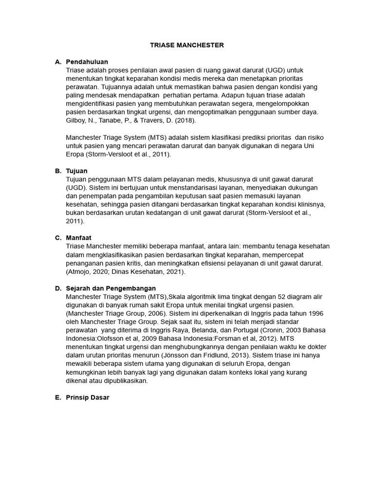 Sistem Triase Manchester dalam UGD | PDF