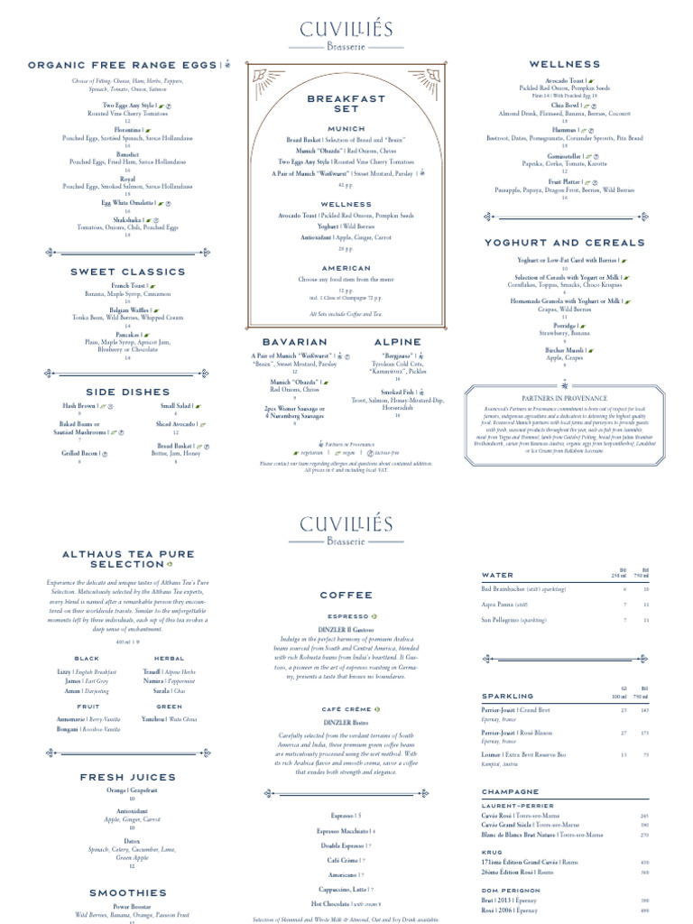 Brasserie Cuvilliés - Breakfast en | PDF | Yogurt | Pickling