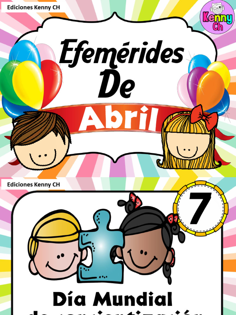 Efemerides de abril para imprimir (1) | PDF